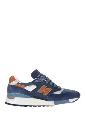 NEW BALANCE 998 Distinct Retro Ski Sneakers - Navy/blue Aster/carmel