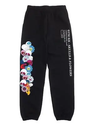 TAKASHI MURAKAMI Skull And Flower Sweatpants - Black