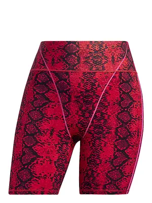 Adidas Ivy Park Allover Print Short Tights - Red/black