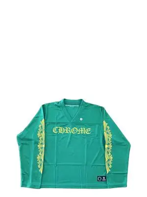 Chrome Hearts Sports Mesh Warm Up Jersey - Green/yellow