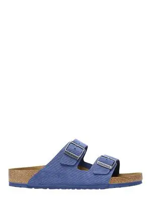 BIRKENSTOCK Arizona Embossed Corduroy Suede Sandals - Indigo