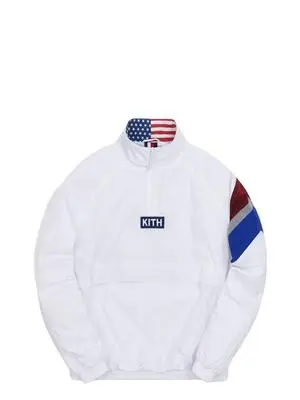 Kith Retro Quarter Zip Track Jacket - White