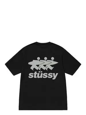 StÜssy Surfwalk Pigment Dyed Tee Shirt - Black