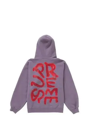 Supreme Paint Hooded Sweatshirt - Dusty Purple