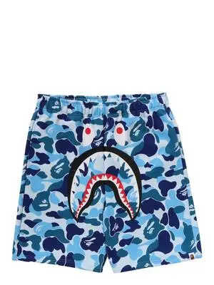 BAPE Camo Shark Sweat Shorts - Blue