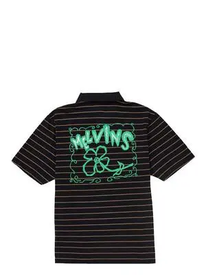 Supreme Melvins Stripe Polo Shirt - Black