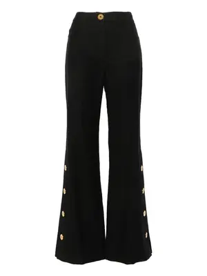 Patou Tweed Flared Trousers - Black