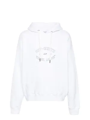 Off-White Logo-print Cotton Hoodie - White
