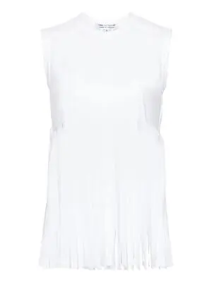 Comme Des Garçons Fringed Tank Top - White