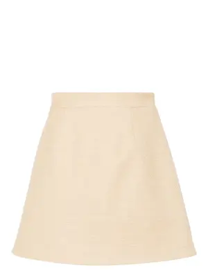 Patou Bouclé Mini Skirt - Neutrals