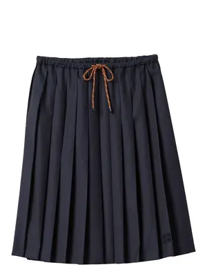 Miu Miu Pleated Midi Skirt - Blue