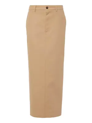 Wardrobe.NYC Drill Cotton Maxi Skirt - Neutrals