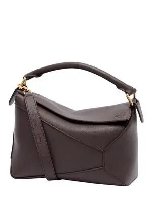 Loewe Puzzle Small Leather Shoulder Bag - Brown