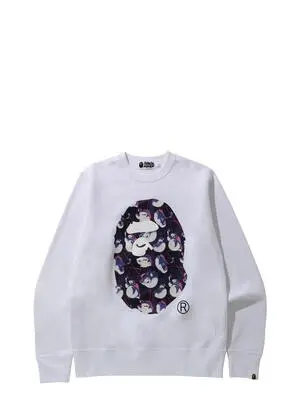 A BATHING APE X Ghostbusters Ape Head Crewneck - White