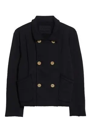 Frank & Eileen Mini Belfast Crop Knit Pea Coat - British Ro
