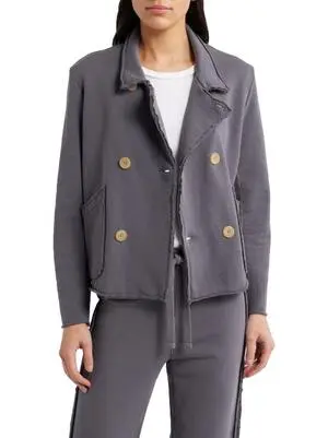 Frank & Eileen Frank & Eileen Mini Belfast Crop Knit Pea Coat Elephant