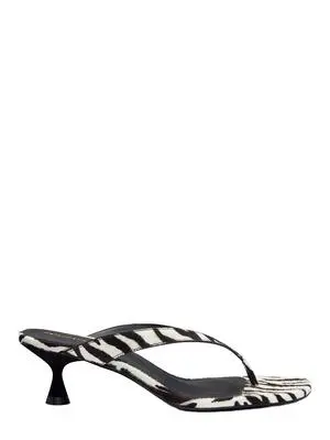 REFORMATION Sophie Heeled Croc-Effect Sandals Multi