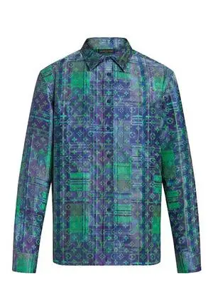 LOUIS VUITTON Monogram Neon Check Oversized Business Shirt - Multicolor