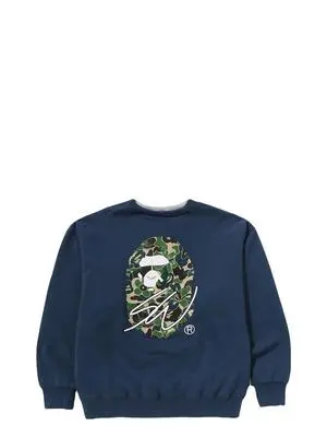 A BATHING APE BAPE X Sean Wotherspoon 4Way Crewneck Sweatshirt Navy Blue