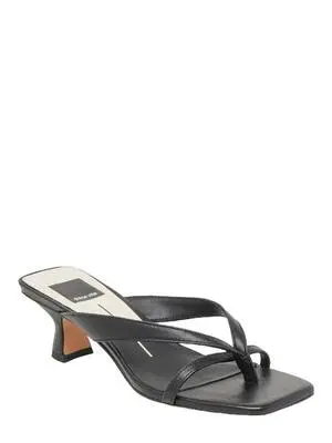 Dolce Vita Brevel Kitten Heel Flip Flop - Onyx Leather