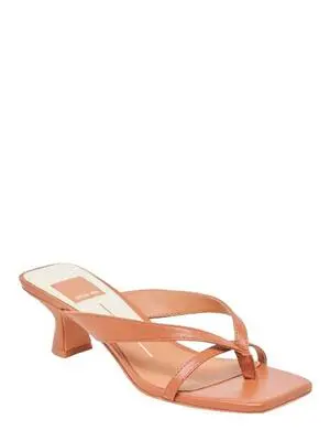 Dolce Vita Brevel Kitten Heel Flip Flop - Saddle Leather