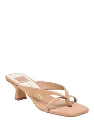 Dolce Vita Brevel Kitten Heel Flip Flop - Toffee Suede