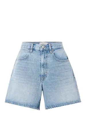 SLVRLAKE SLVRLAKE Walker Distressed Denim Shorts Blue