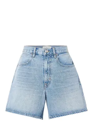 SLVRLAKE SLVRLAKE Walker Distressed Denim Shorts Light Denim