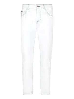 Dolce & Gabbana Regular Fit Jeans - White