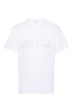 Alexander McQueen Logo-print Cotton T-shirt - White