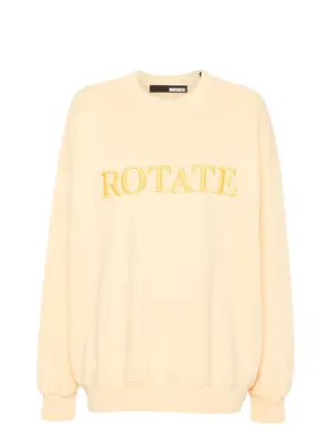 ROTATE BY BIRGER CHRISTENSEN Logo-embroidered Sweatshirt - Yellow