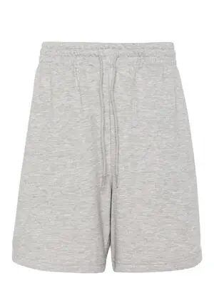 NEW BALANCE Logo-embroidered Mélange Track Shorts - Grey