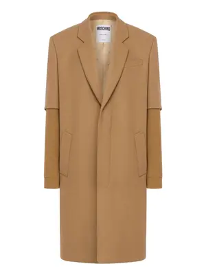 Moschino Notched-lapels Single-breasted Coat - Brown