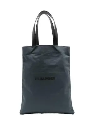 JIL SANDER Jil Sander Logo-Print Canvas Tote Bag Green