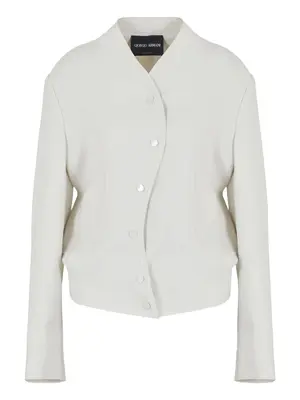 Giorgio Armani Collarless Jacket - Neutrals