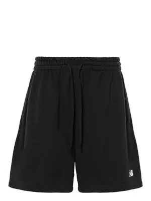 NEW BALANCE Logo-embroidered Jersey Track Shorts - Black