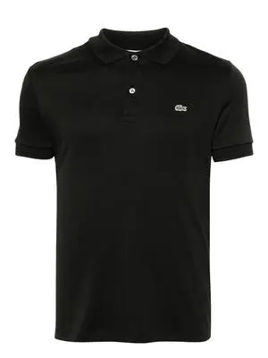 Lacoste Logo-patch Jersey Polo Shirt - Black