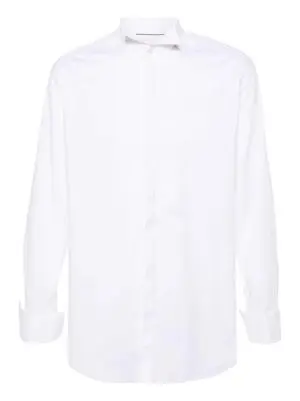 TINTORIA MATTEI 954 Pintuck-detail Buttoned Shirt - White