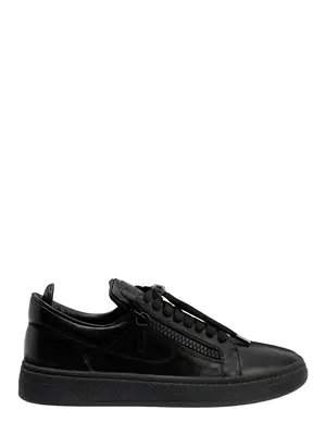GIUSEPPE ZANOTTI Gz94 Double-zip Low-top Sneakers - Black