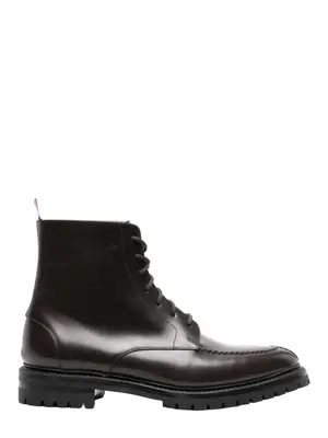 Thom Browne Wingtip Leather Boots - Brown