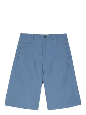 Maison Kitsuné Logo-patch Bermuda Shorts - Blue