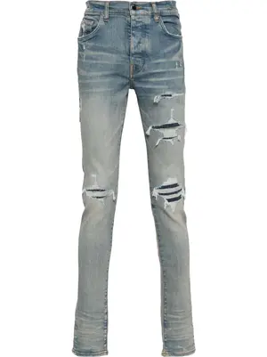 Amiri Distressed Skinny Jeans - Blue