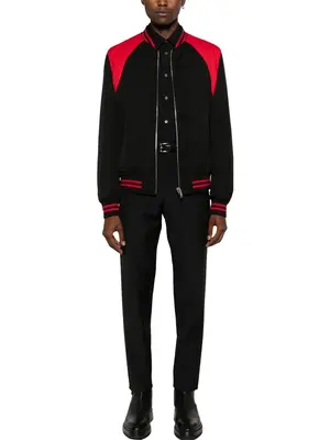 Alexander McQueen Two-tone Reversible Bomber Jacket - Black