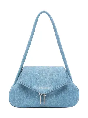 Amina Muaddi Gemini Shoulder Bag - Blue