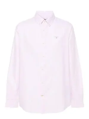 Barbour Logo-embroidered Striped Shirt - Pink