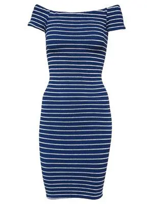 Hunza G Grace Striped Midi Dress - Blue