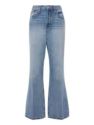 RE/DONE Loose Boot Mid-rise Wide-leg Jeans - Blue