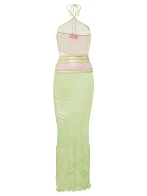 ROBERTA EINER Natalie Halterneck Maxi Dress - Multicoloured