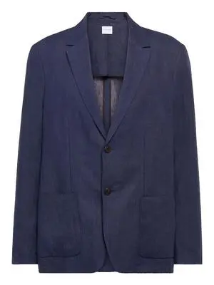 Sunspel Linen Blazer - Blue