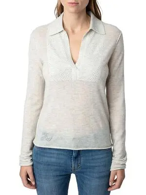 Zadig&Voltaire Collared Cashmere Sweater - Neige